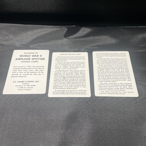 Toys | Airplane Spotter Playing Cards Wwii Sealed | Poshmark